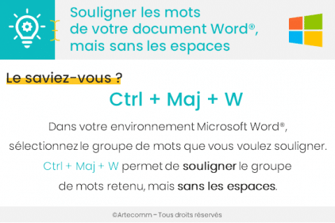 Artecomm - Actualités - Comment souligner les mots de votre document ...